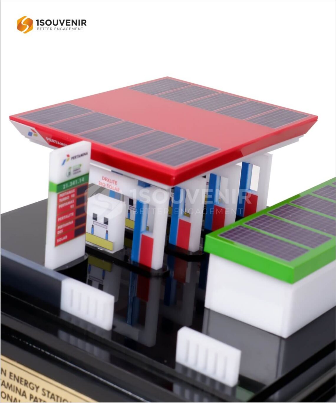 Miniatur Diorama Akrilik SPBU Pertamina